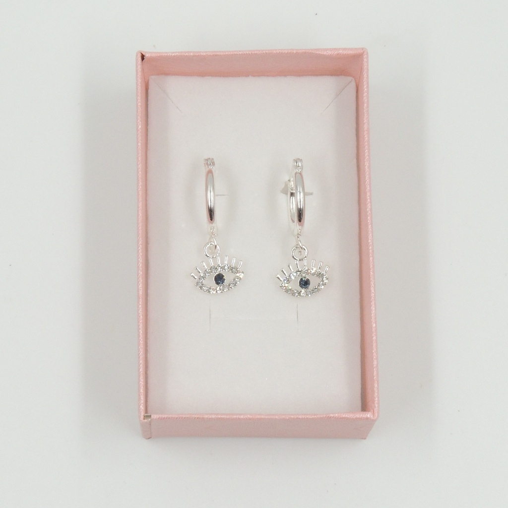 Aro acero blanco argolla dije ojo | Catalina Modas